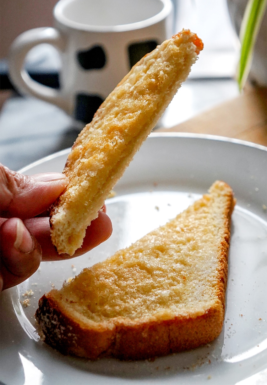 Biscocho with Condensed Milk