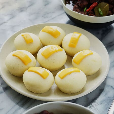 Puto Cheese with Egg Whites