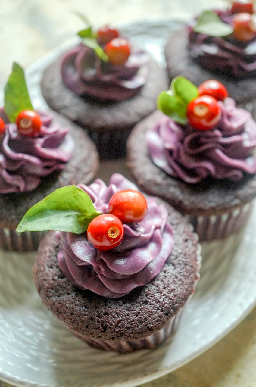 Ube Cupcakes With Ube Buttercream Frosting The Skinny Pot
