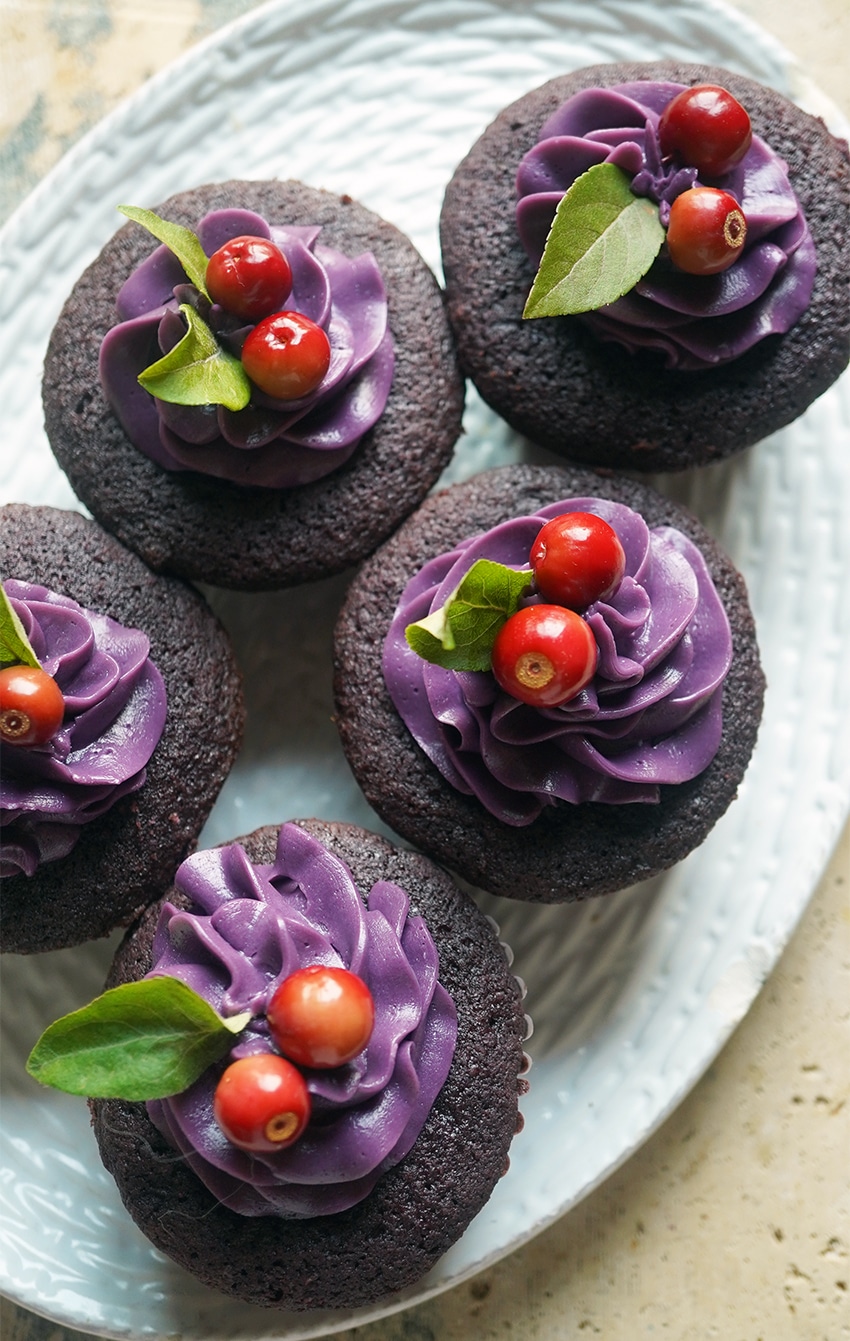Ube Cupcakes with Ube Buttercream Frosting – The Skinny Pot