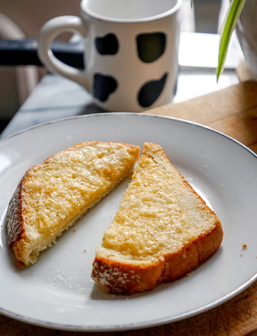 Biscocho with Condensed Milk