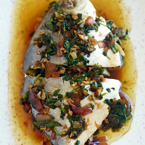 Steamed Fish Cooked in Instant Pot Duo Crisp – The Skinny Pot