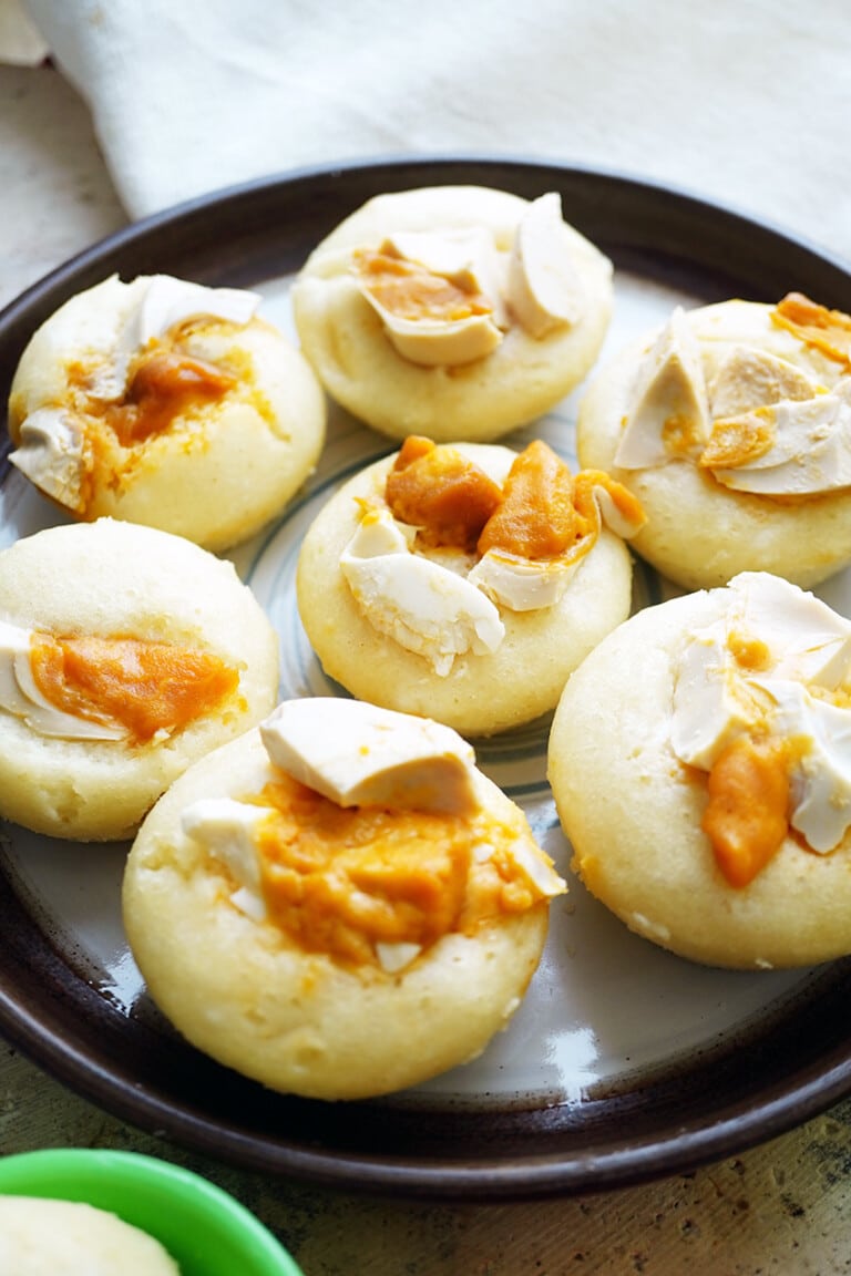 How to Make Puto with Salted Egg – The Skinny Pot