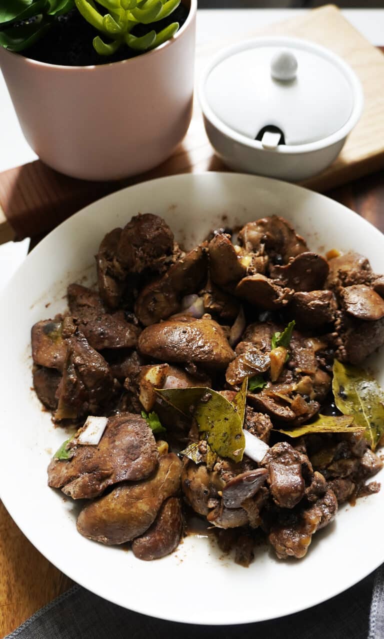 Adobong Atay Ng Manok (Chicken Liver Adobo) – The Skinny Pot